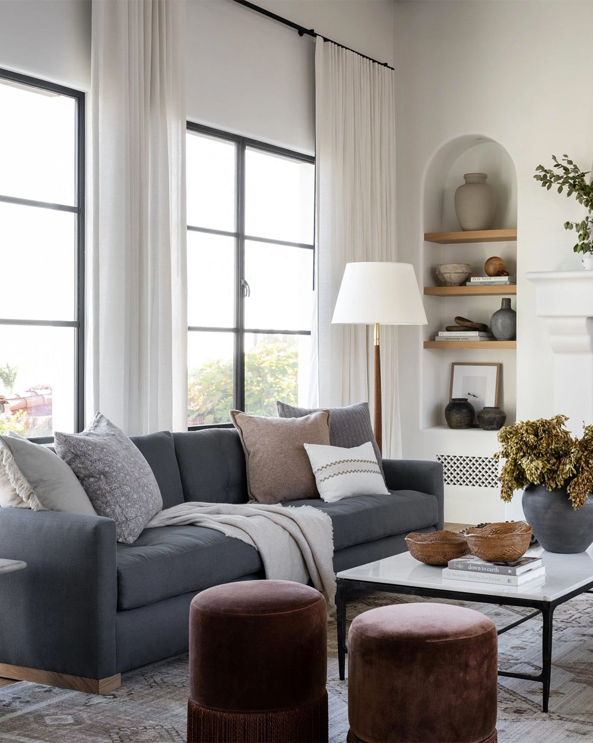 Pottery barn gray couch store